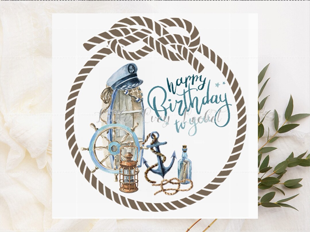 Rowing Boat Birthday Card-male Birthday-fishing Themed Card for Him ...