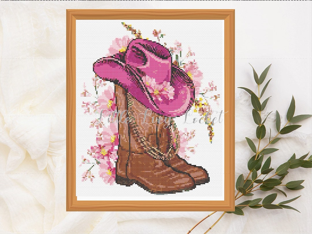 Cowboy Boots and Hat Cross Stitch Chart-instant Download-pdf-chart Only ...