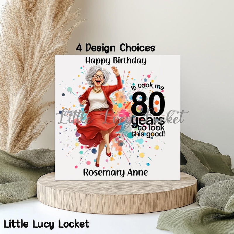 Ladies 80 Birthday Cards - Etsy UK