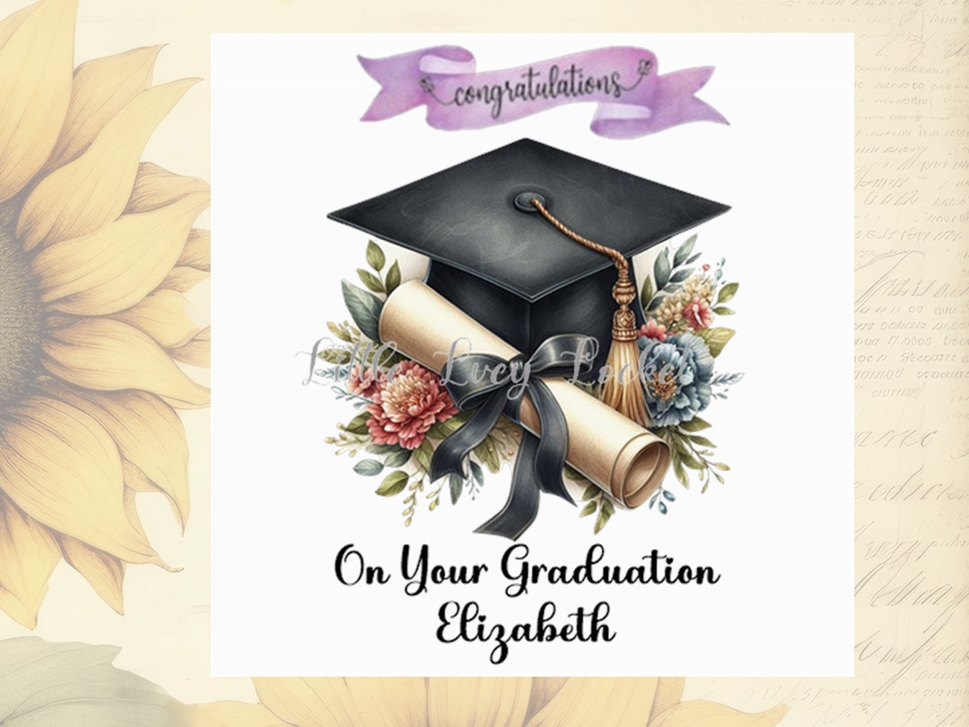 GRADUATION Card-personalised-unisex Grad Card-class of 24-university ...