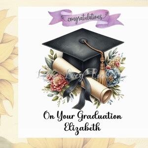 GRADUATION Card-personalised-unisex Grad Card-class of 24-university ...