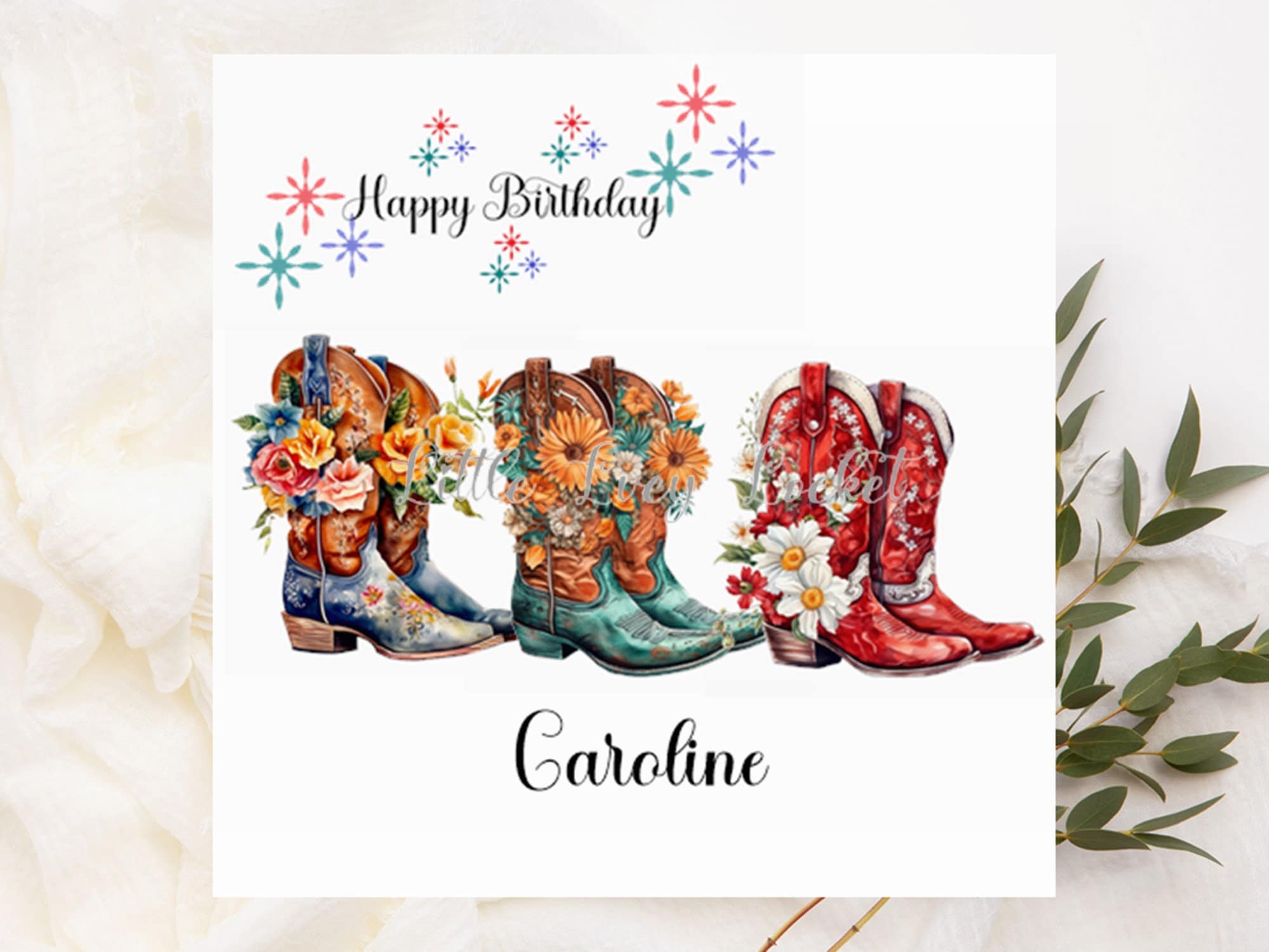 Happy Birthday Cowboy Boots