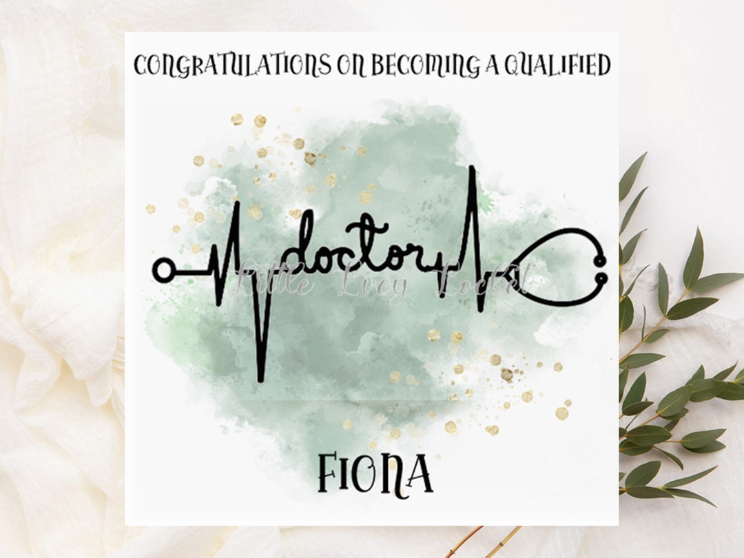 DOCTOR Congratulations Card-new Job-you Passed-qualification-medical ...