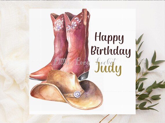 Happy Birthday Cowgirl Boots