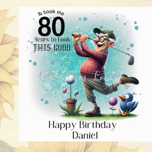 80th Birthday Card-personalised-male 80th-4 NEW Design Choices-funny ...