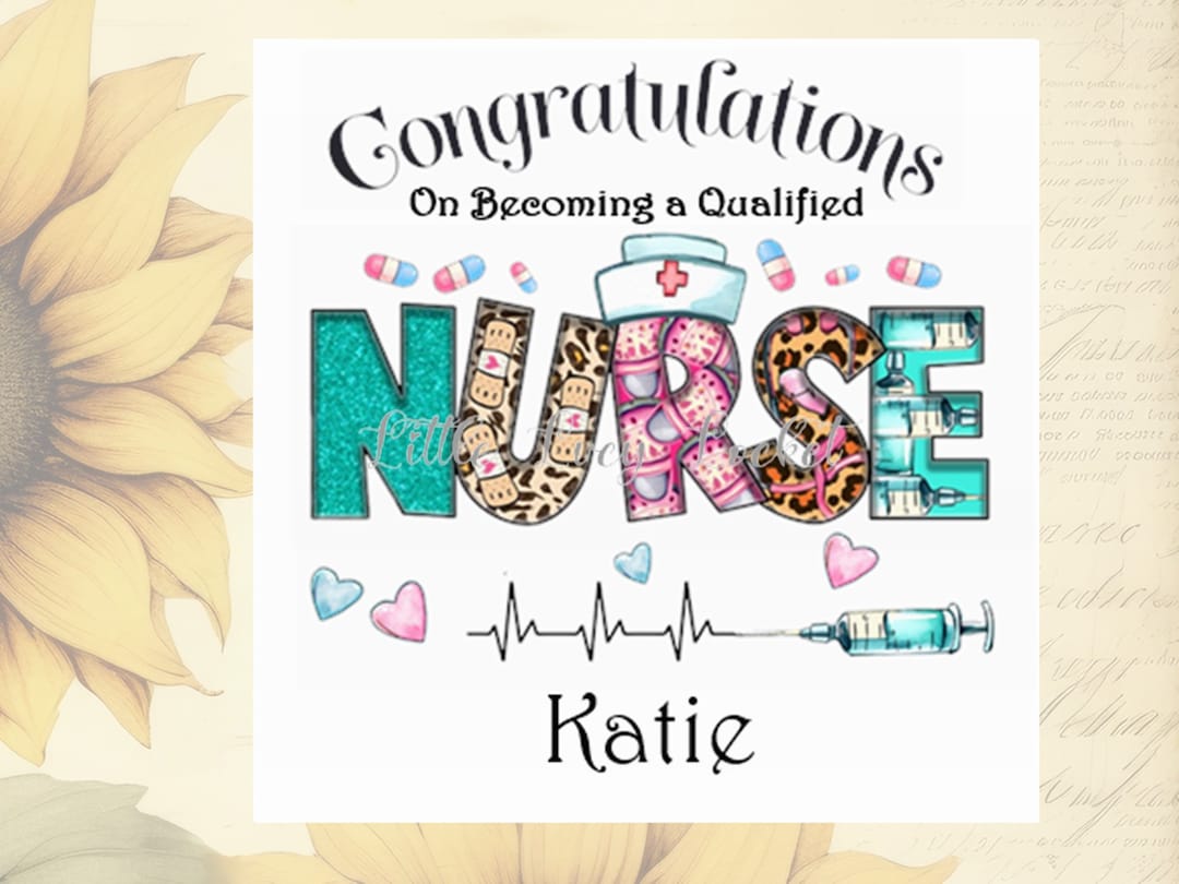 NURSE Congratulations Card-new Job-you Passed-qualification-nursing ...