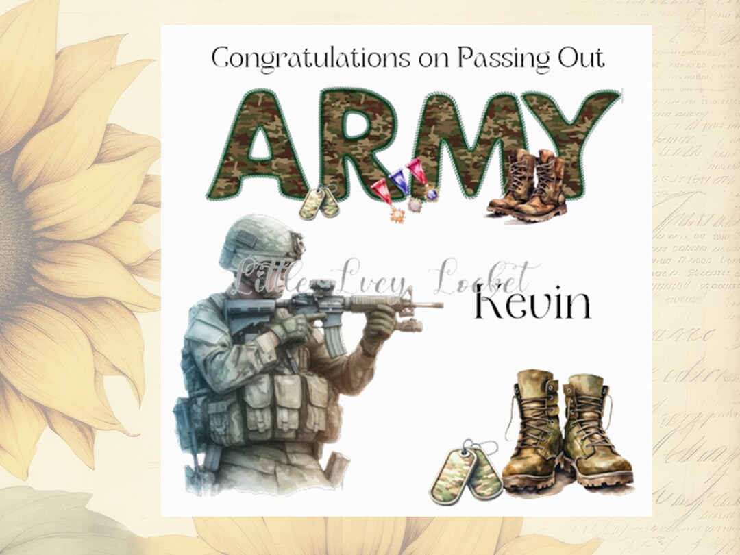 ARMY Passing Out Card-personalised-celebration-military-soldier Passing ...