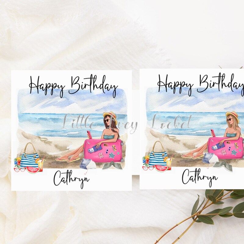 Beach Party Birthday Card - Etsy UK