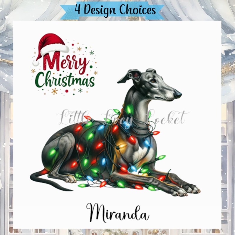 Greyhound Christmas Cards - Etsy