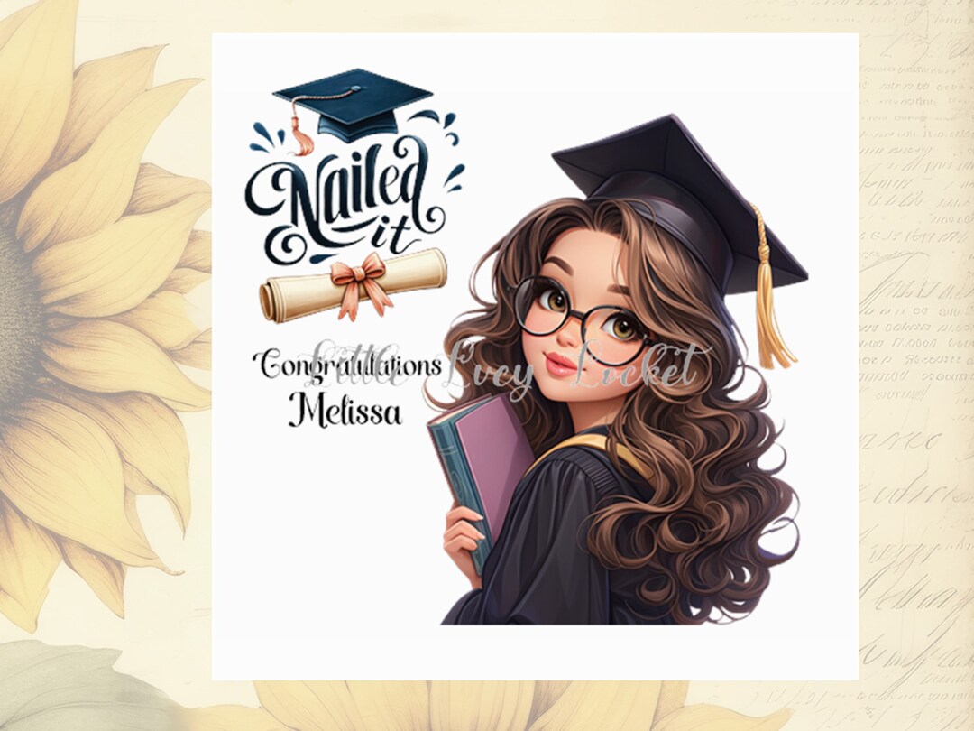 GRADUATION Card-personalised-female Grad Card-class of 24-university ...