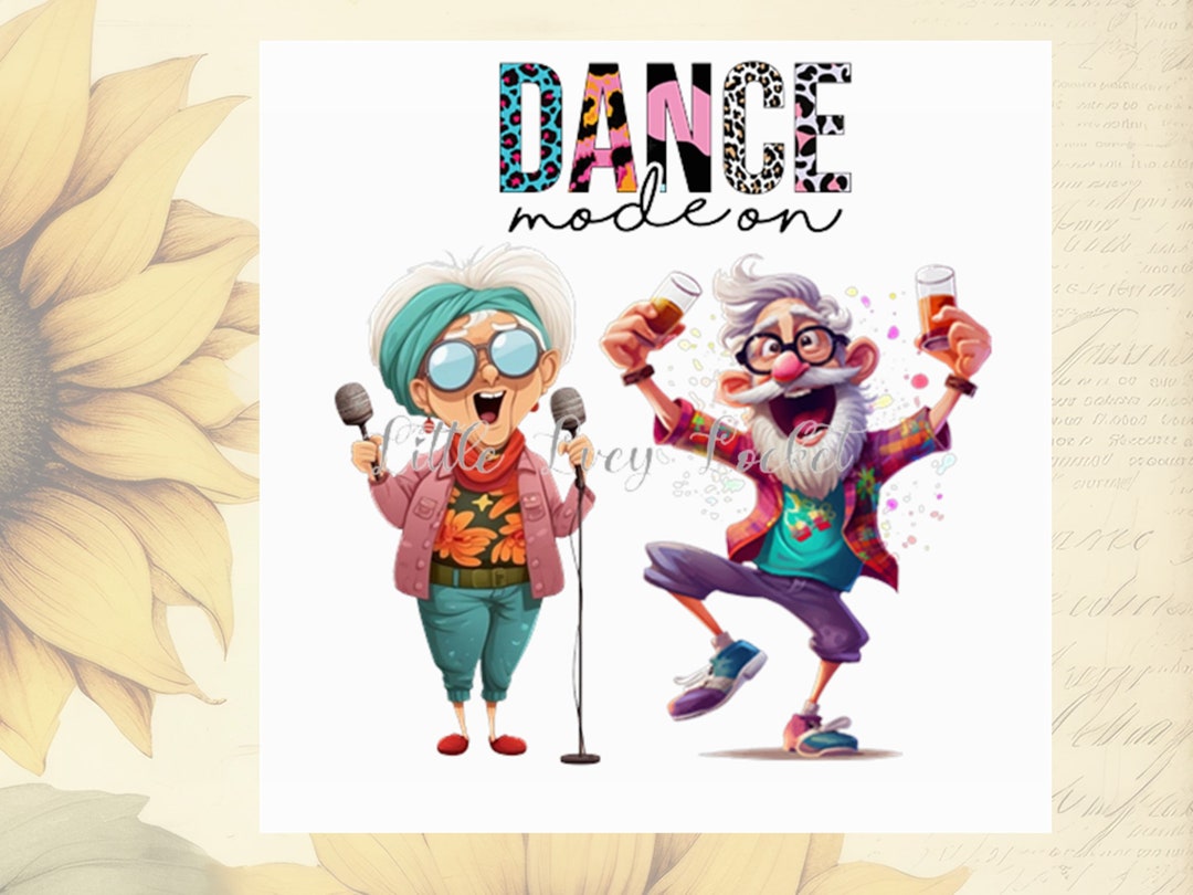 Blank Card-in Dance Mode-older Couple Dancing-thank You-birthday-get ...