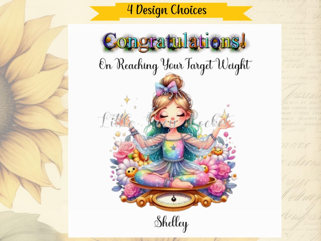 Congratulations-slimmer's Card-personalised-4 Design Choices-target ...