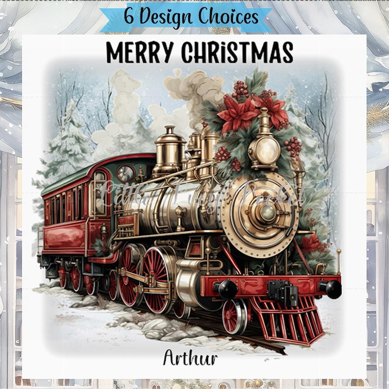 Train Christmas Box Cards - Etsy