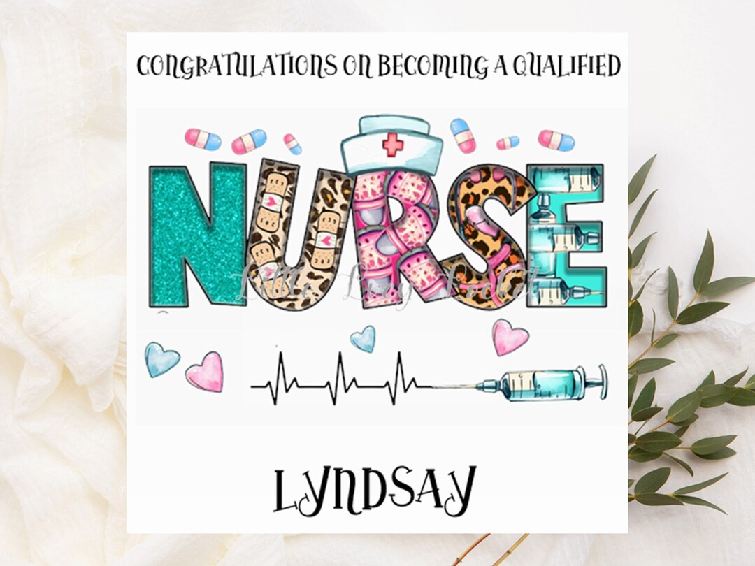 NURSE Congratulations Card-new Job-you - Etsy