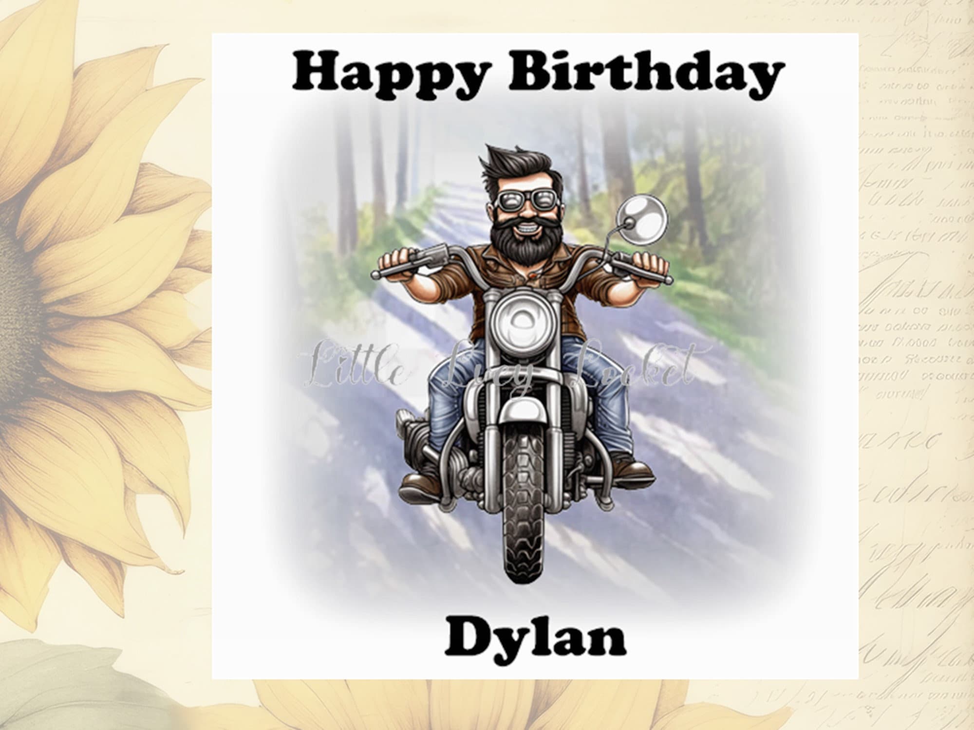 BIKER Birthday Card-personalised-birthday Card for Biker-male Birthday ...