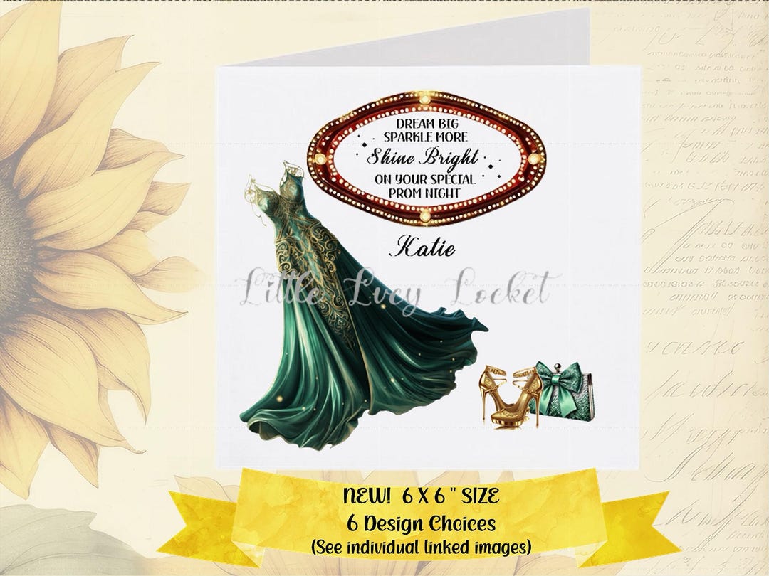 PROM Card for Her-personalised-daughter Prom-female Fashion Prom Card ...