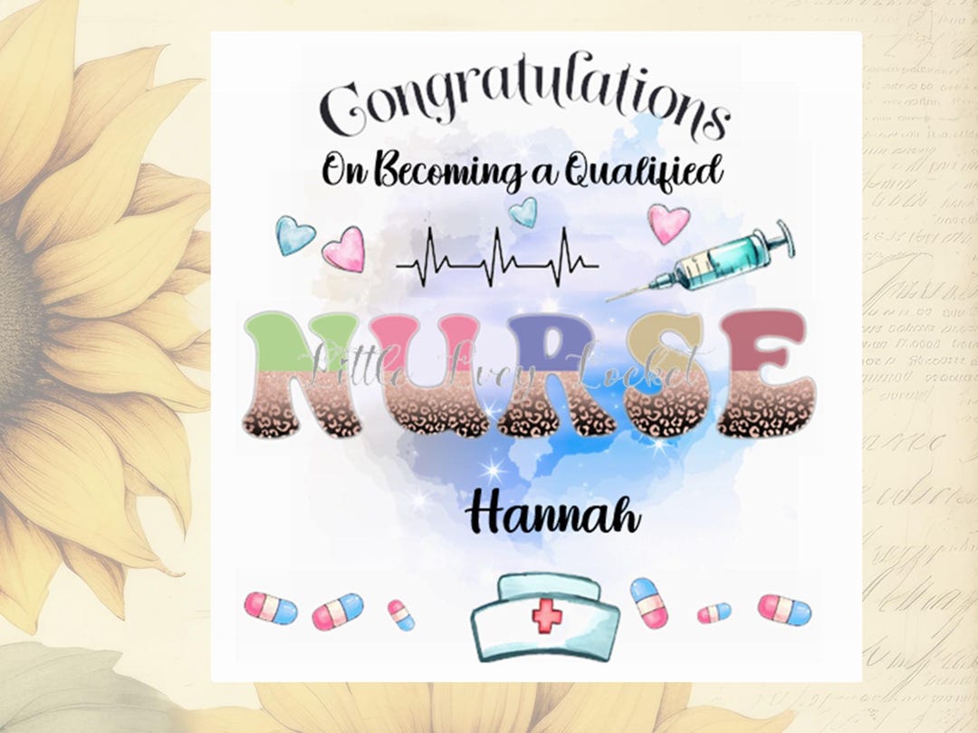 NURSE Congratulations Card-new Job-you Passed-qualification-nursing ...