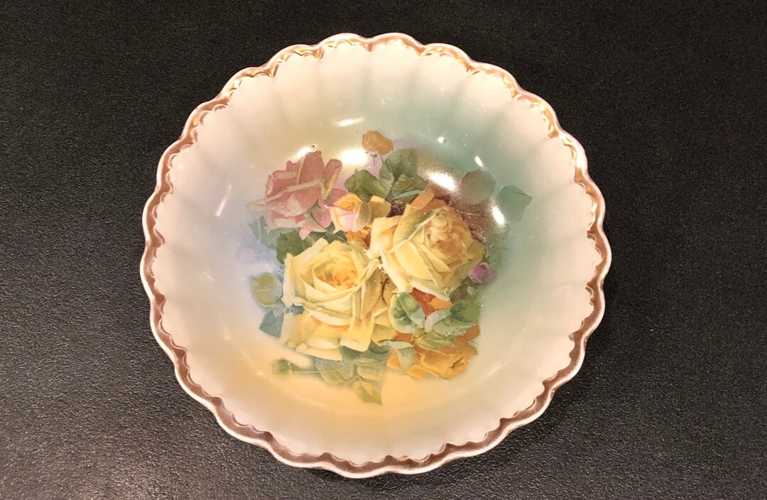 Antique Steubenville Empire Serving Bowl 22kt Gold - Etsy