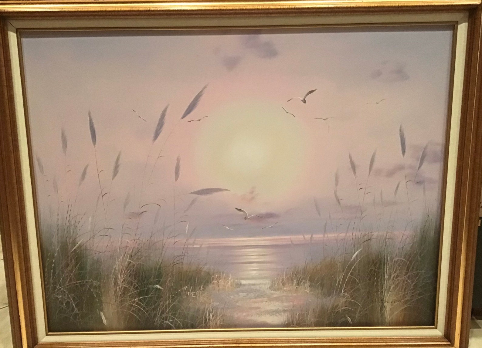 Vintage C. Melton Seascape Oil Painting 30 X 40 - Etsy