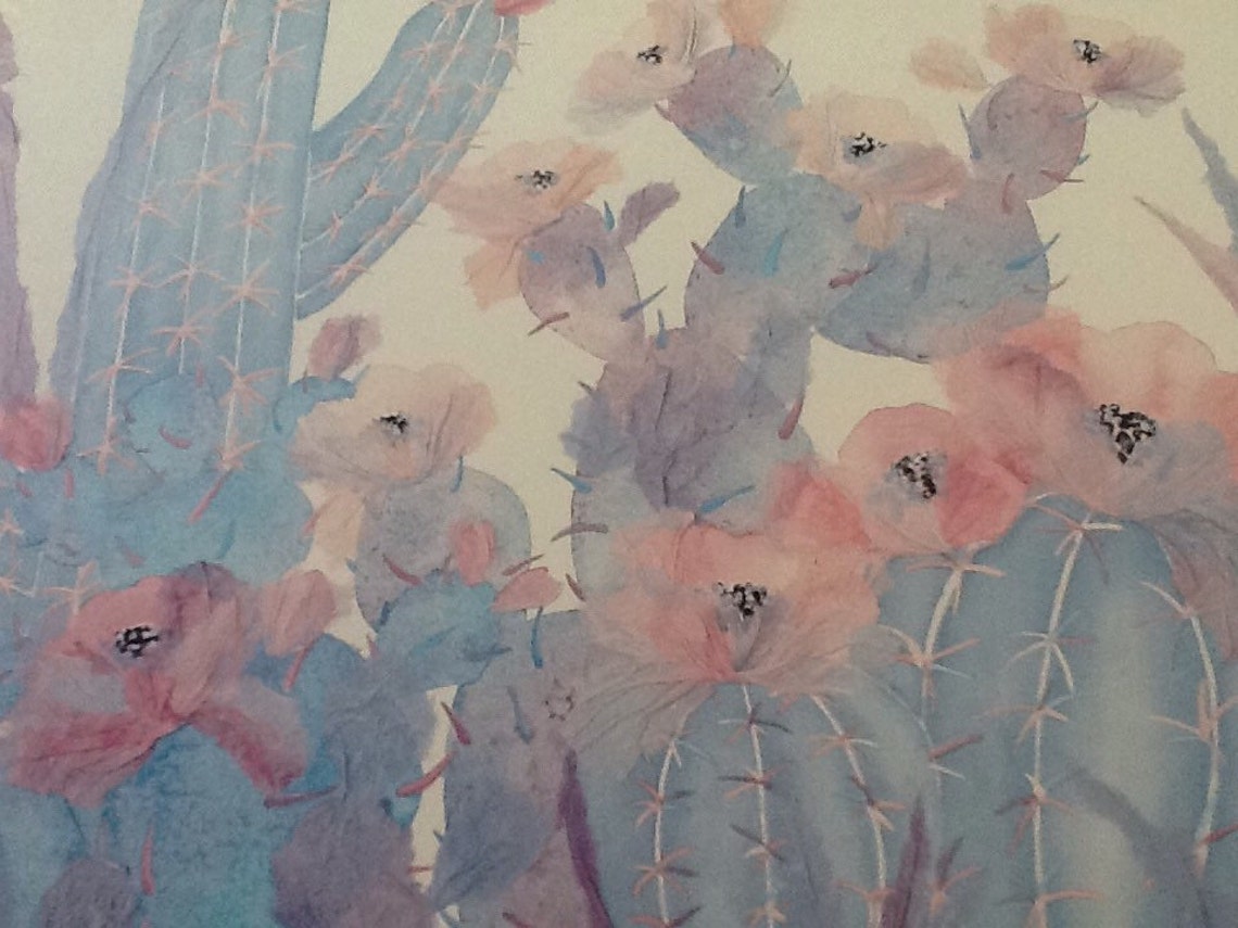 Southwestern Cactus Print Artist Howells - Etsy