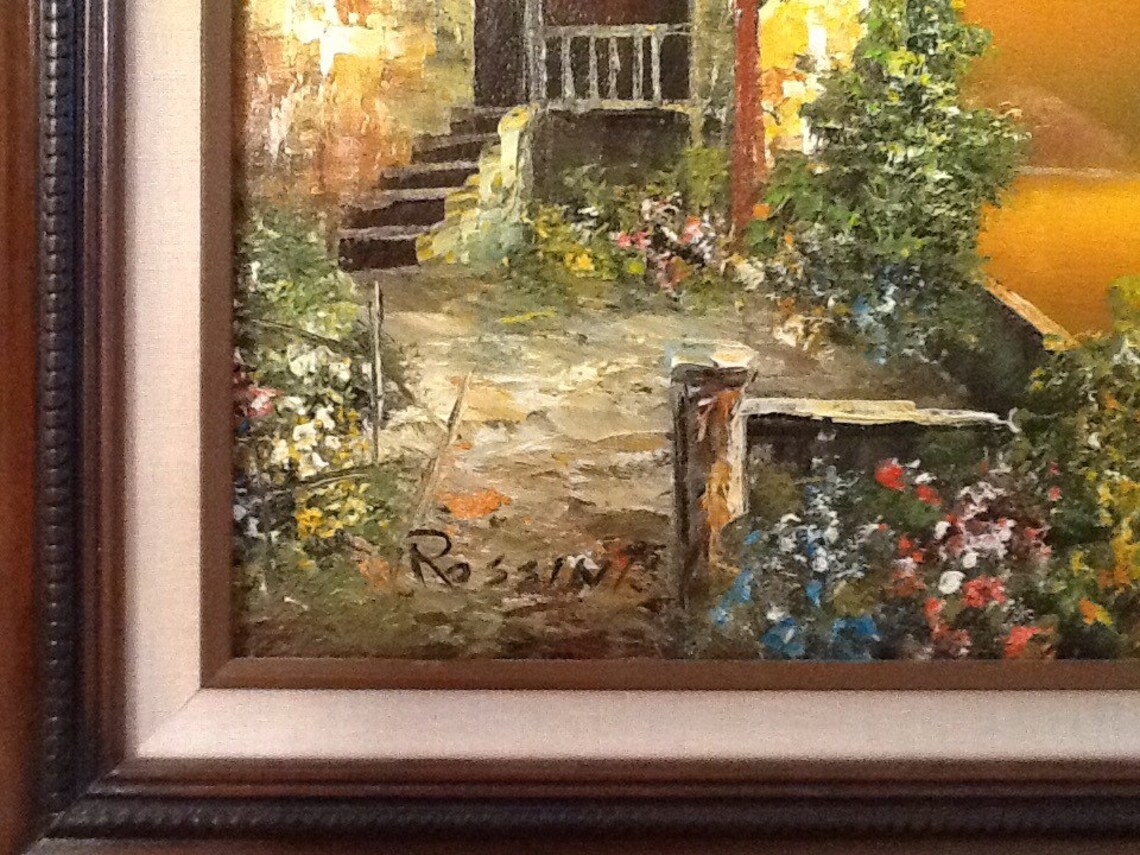 Vintage Rossini Oil Painting Euro Artist | Etsy