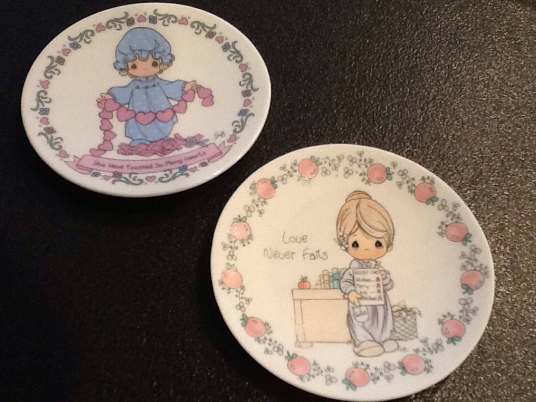 Two Precious Moments Plates Vintage SALE 2 Small Plates Set of Two 5 ...