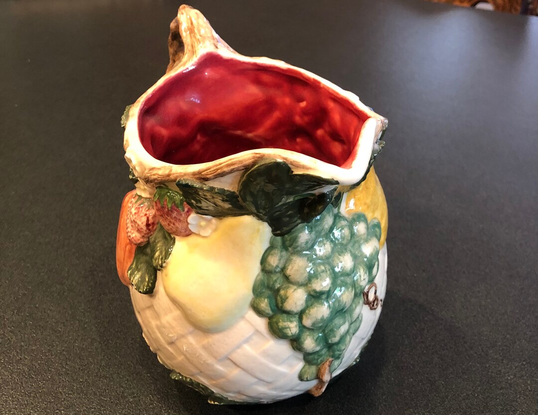 Vintage 1970s Duncan Fruit Pitcher • Duncan Enterprises Fruit Design ...