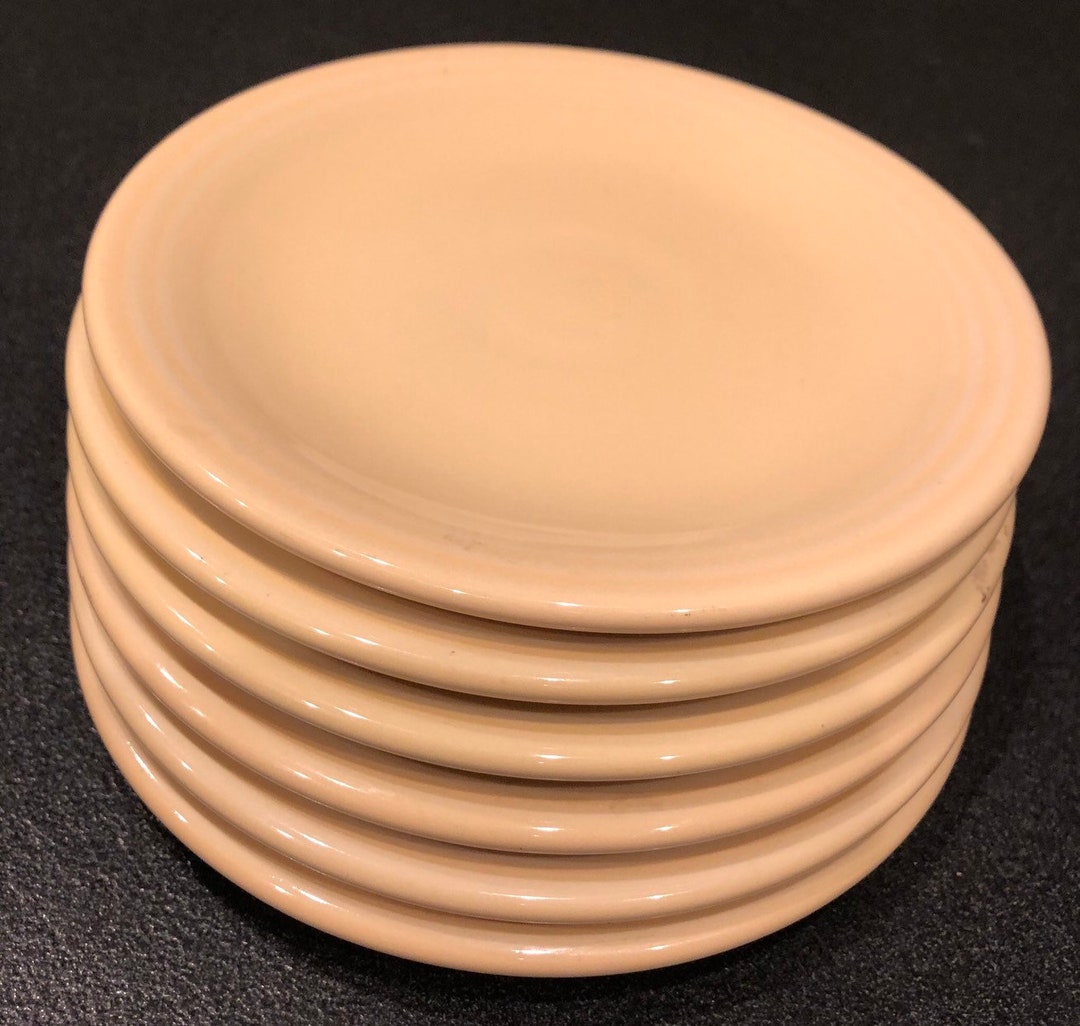 SIX Fiesta Plates Homer Laughlin 1980's All Yellow 6 1/2 Diameter Near ...
