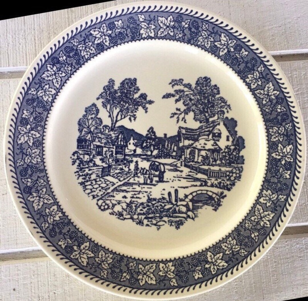 Vintage Homer Laughlin Platter Stratwood Shakespeare Country Pattern ...