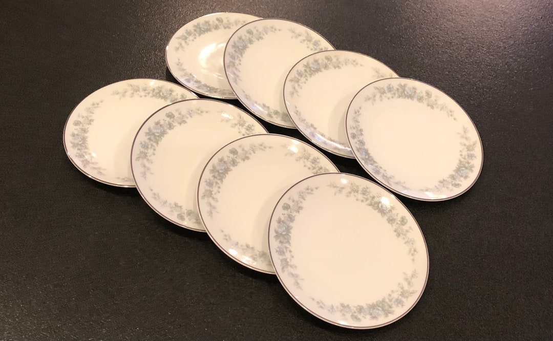 Vintage 1950 Rose Claudia Bread Plates • EIGHT • 6 1/4” Diameter • Mid ...