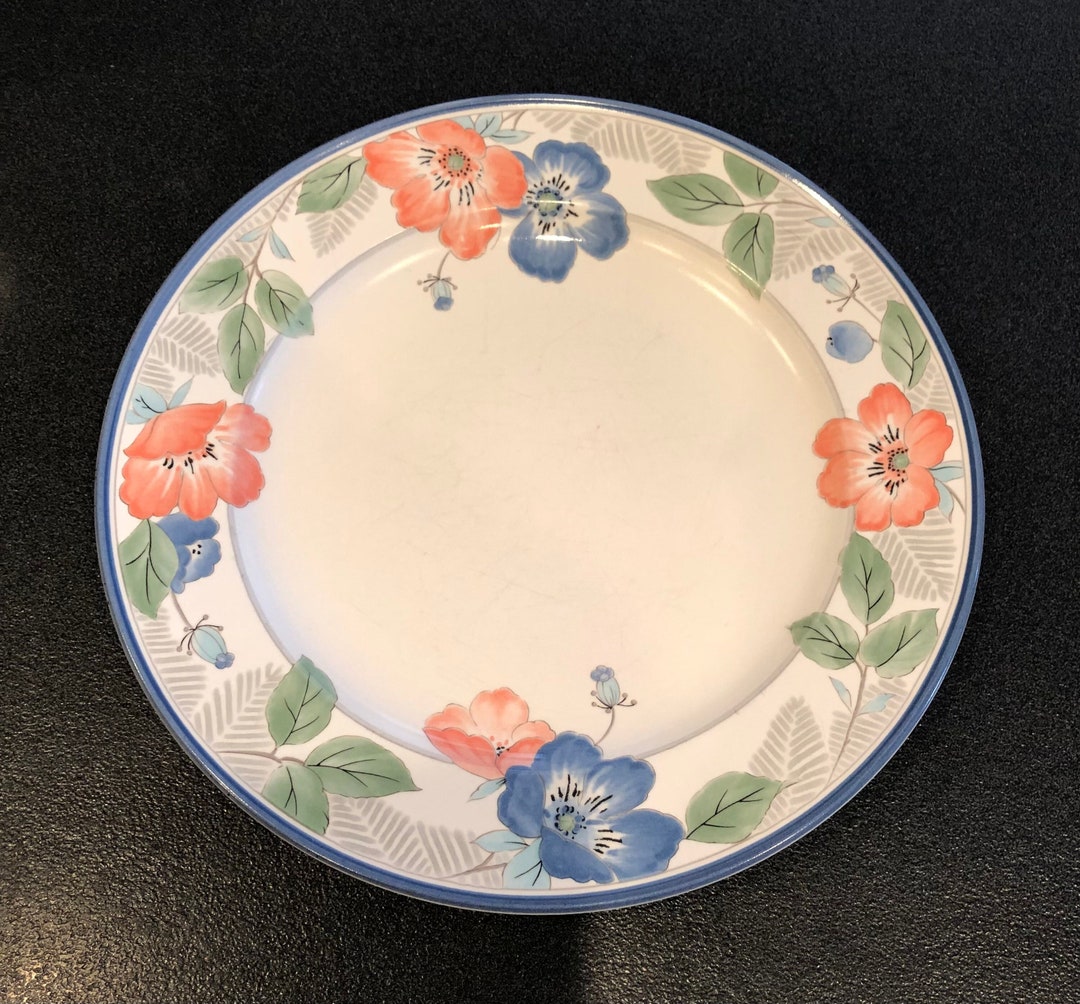 Vintage 6 Pc Mikasa Intaglio Country Poppies Plates 3 Dinner Plates & 3 ...