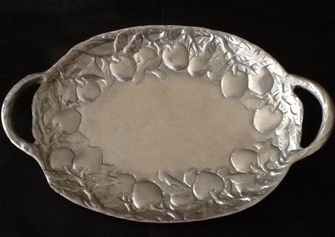 Vintage Aluminum Embossed Tray MCM 1970s by Arthur Court Heavy Metal 2 ...