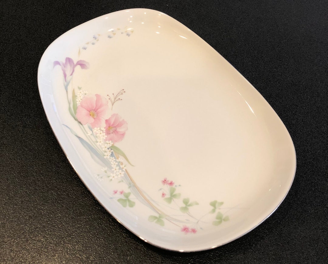 Vintage Mikasa Platter Pretty Couture Bouquet Pattern 15 1/2” X 10 1/2 ...