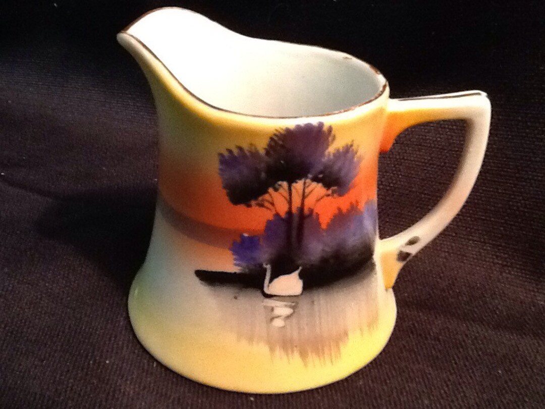 Vintage 1940 Japanese Porcelain Swan Creamer • Hand Painted • Mid ...