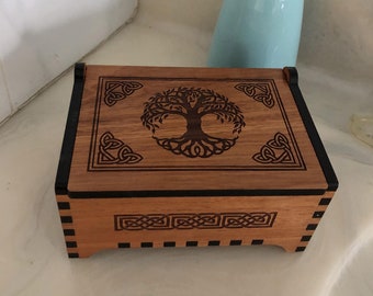 Wooden Celtic Design Box - Etsy