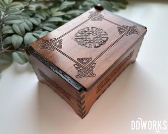 Wooden Celtic Design Box - Etsy