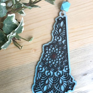 New Hampshire Granite State Mandala Ornament - Etsy