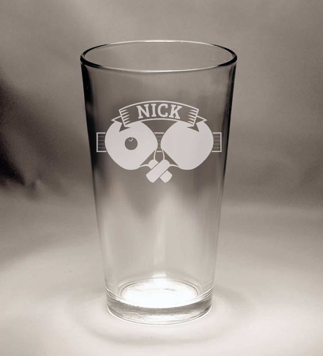 Personalized Ping Pong Design Beer or Wine Glass Custom Ping - Etsy