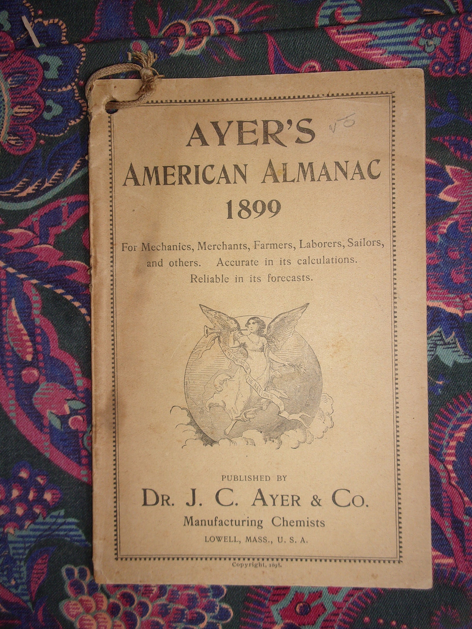 Antique Old Farmers Ayers Almanac Boston Lowell MA 1867 1880 1884 1891 ...