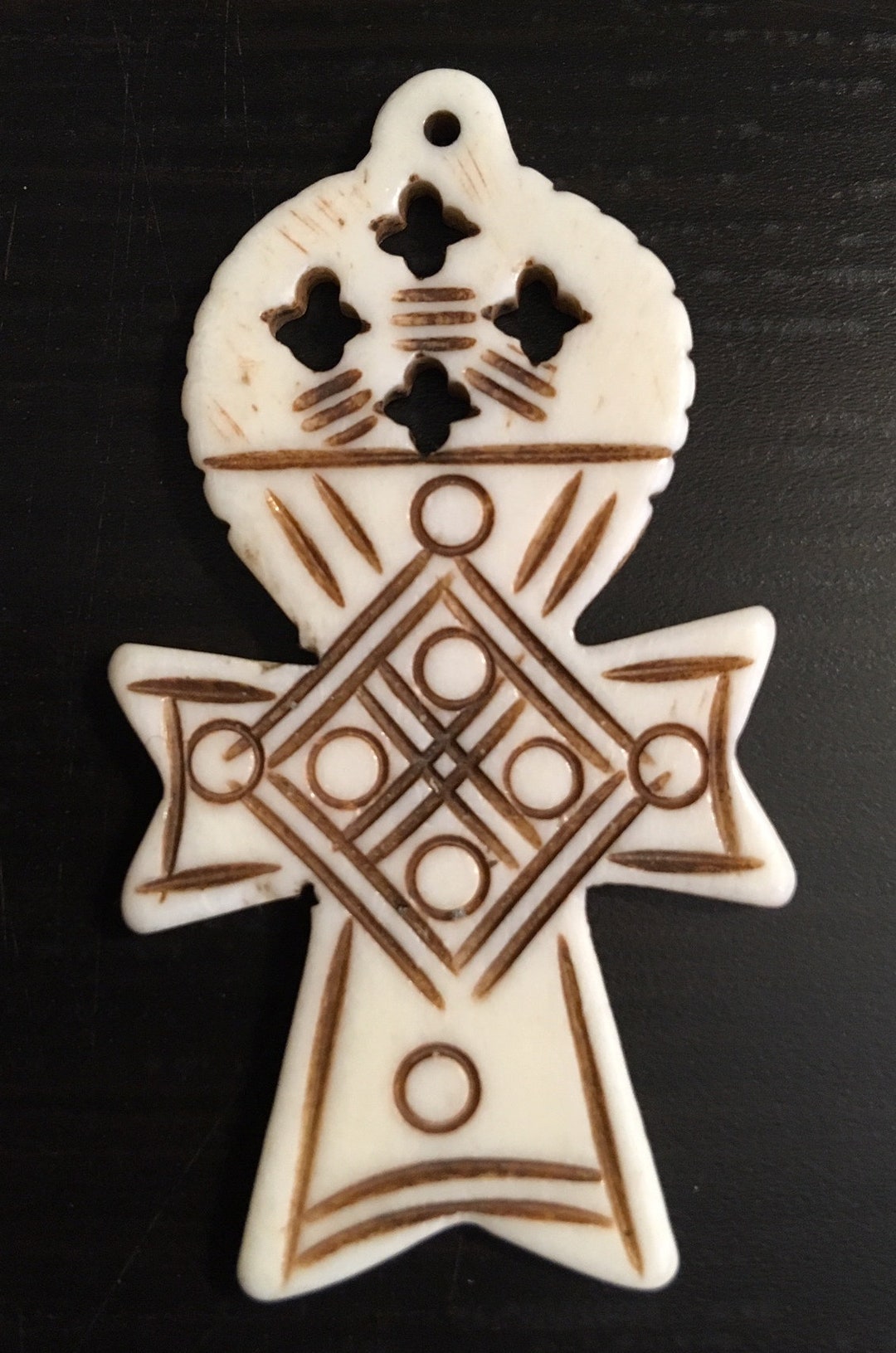 Carved Bone Ankh-style Coptic Cross - Etsy