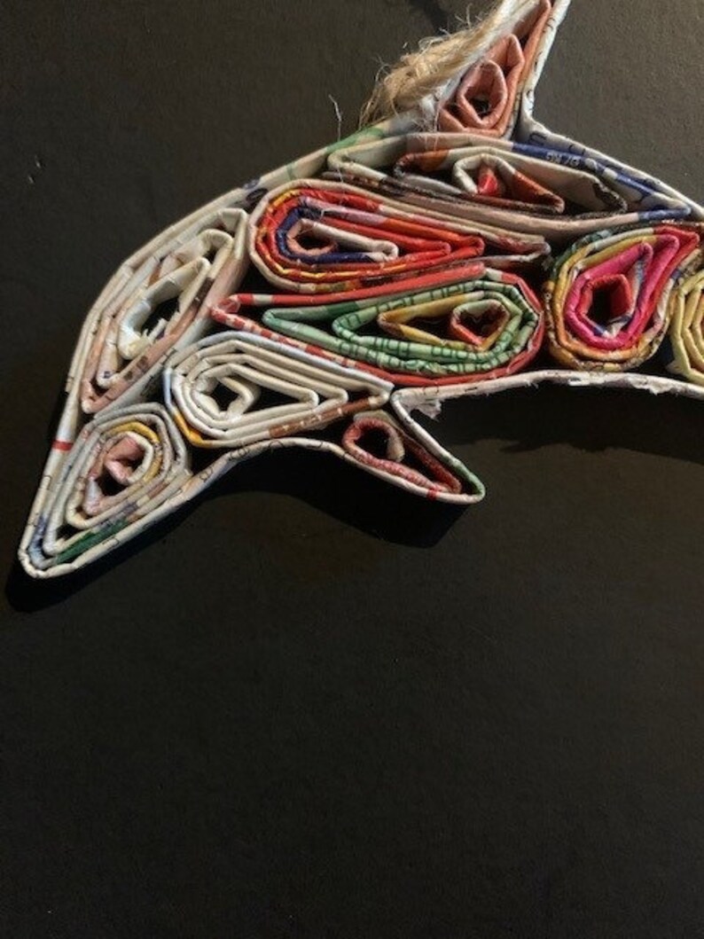 Hand quilled Paper Ornament Of A Dolphin 25448 Etsy