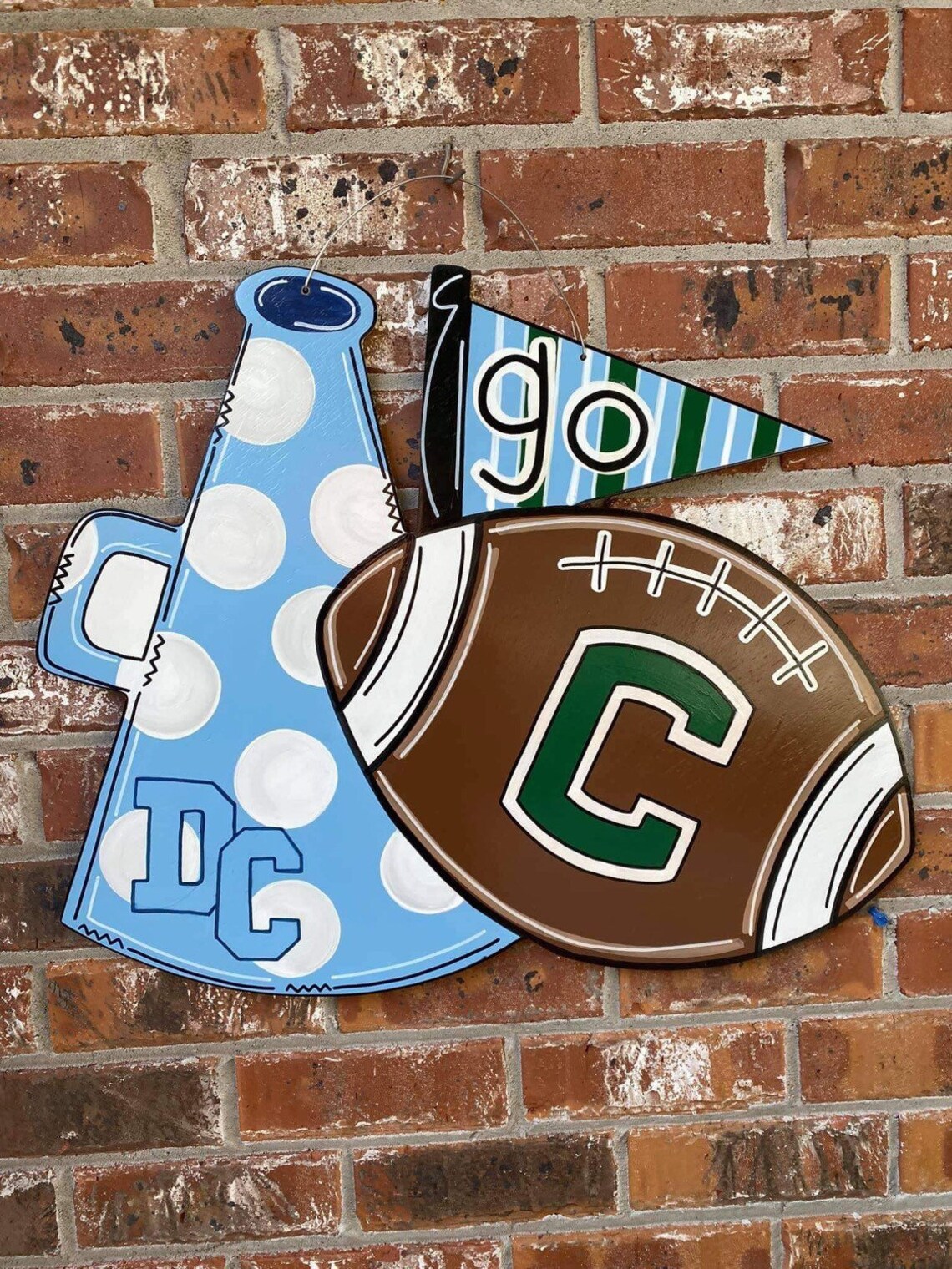 Cheer and Football Door Hanger Sports Sign School Decor - Etsy