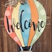 Hot Air Balloon Door Hanger, Hand Painted, Wood Cut Out - Etsy