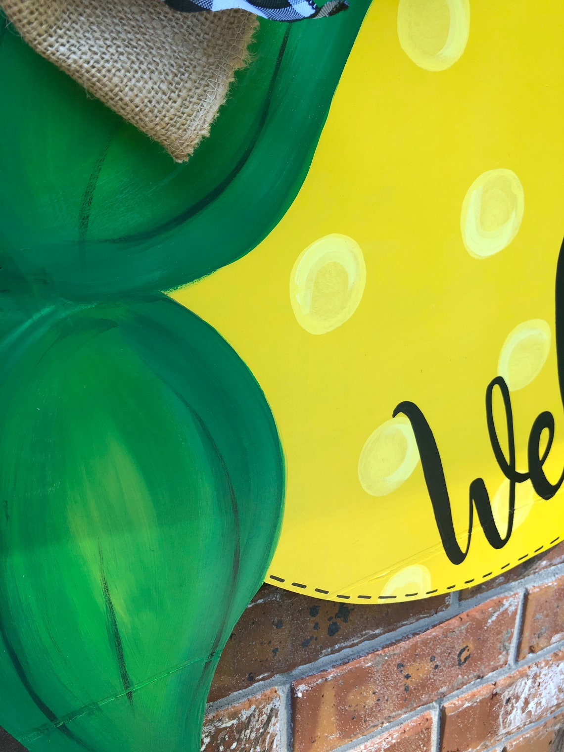 Lemon Door Hanger Welcome Sign Summer Door Hanger Hand - Etsy