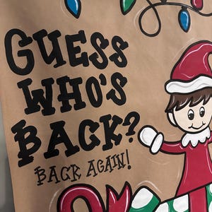 Elf Banner, Hand Painted, Paper Banner, Christmas Elf, Personalized - Etsy