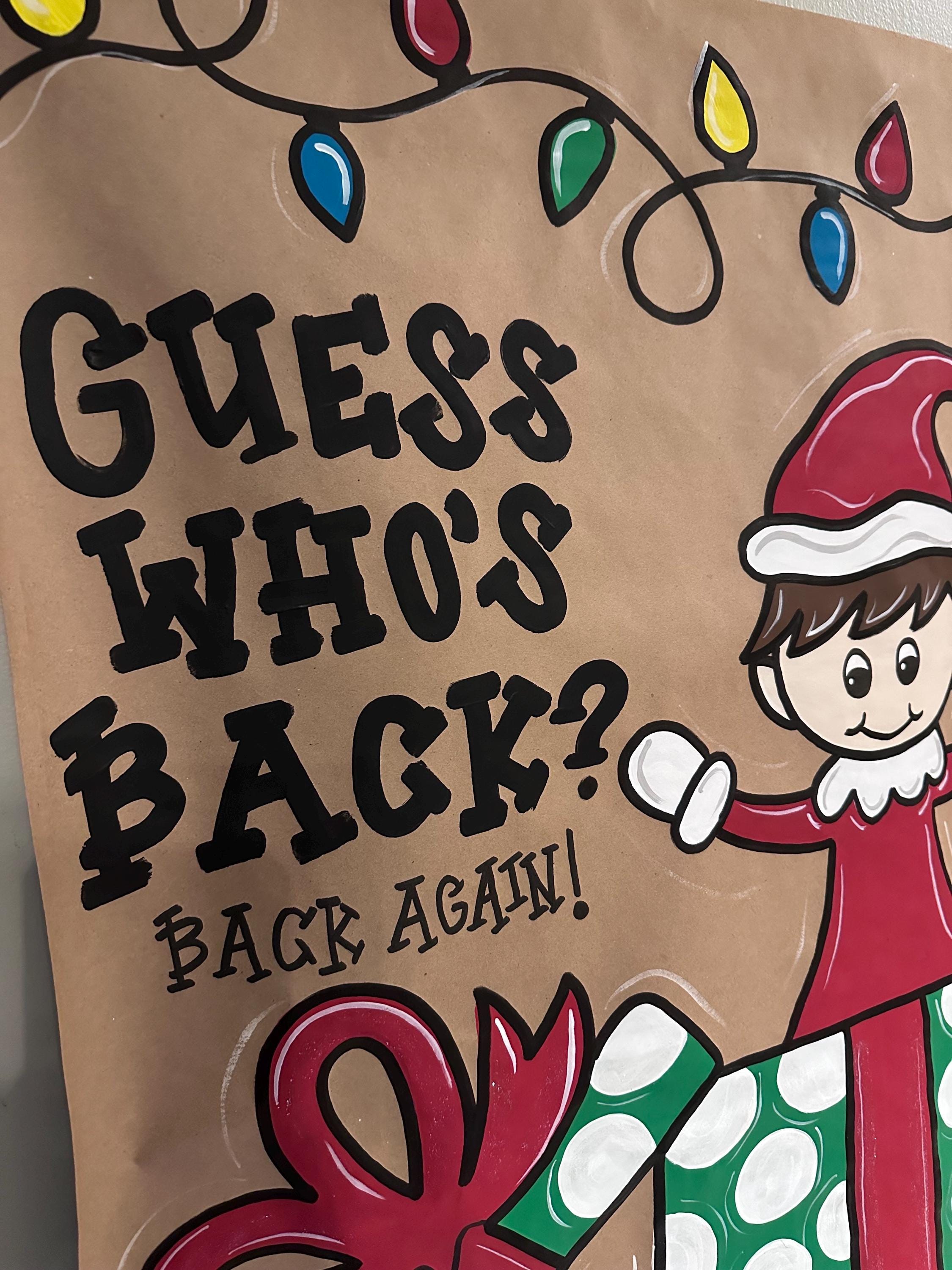 Elf Banner, Hand Painted, Paper Banner, Christmas Elf, Personalized - Etsy