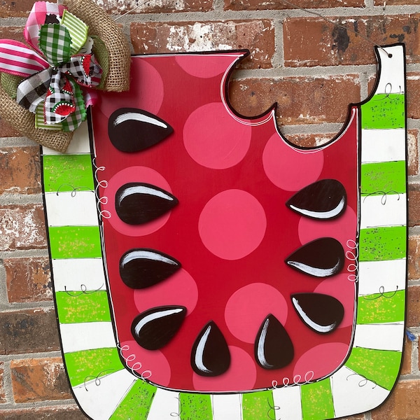 Watermelon Door Hanger Etsy