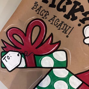 Elf Banner, Hand Painted, Paper Banner, Christmas Elf, Shelf ...