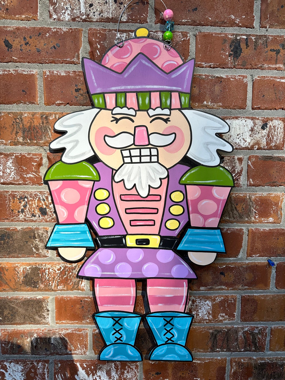 Nutcracker Door Hanger, Christmas Door Hanger, Wood Cut Out, Hand ...