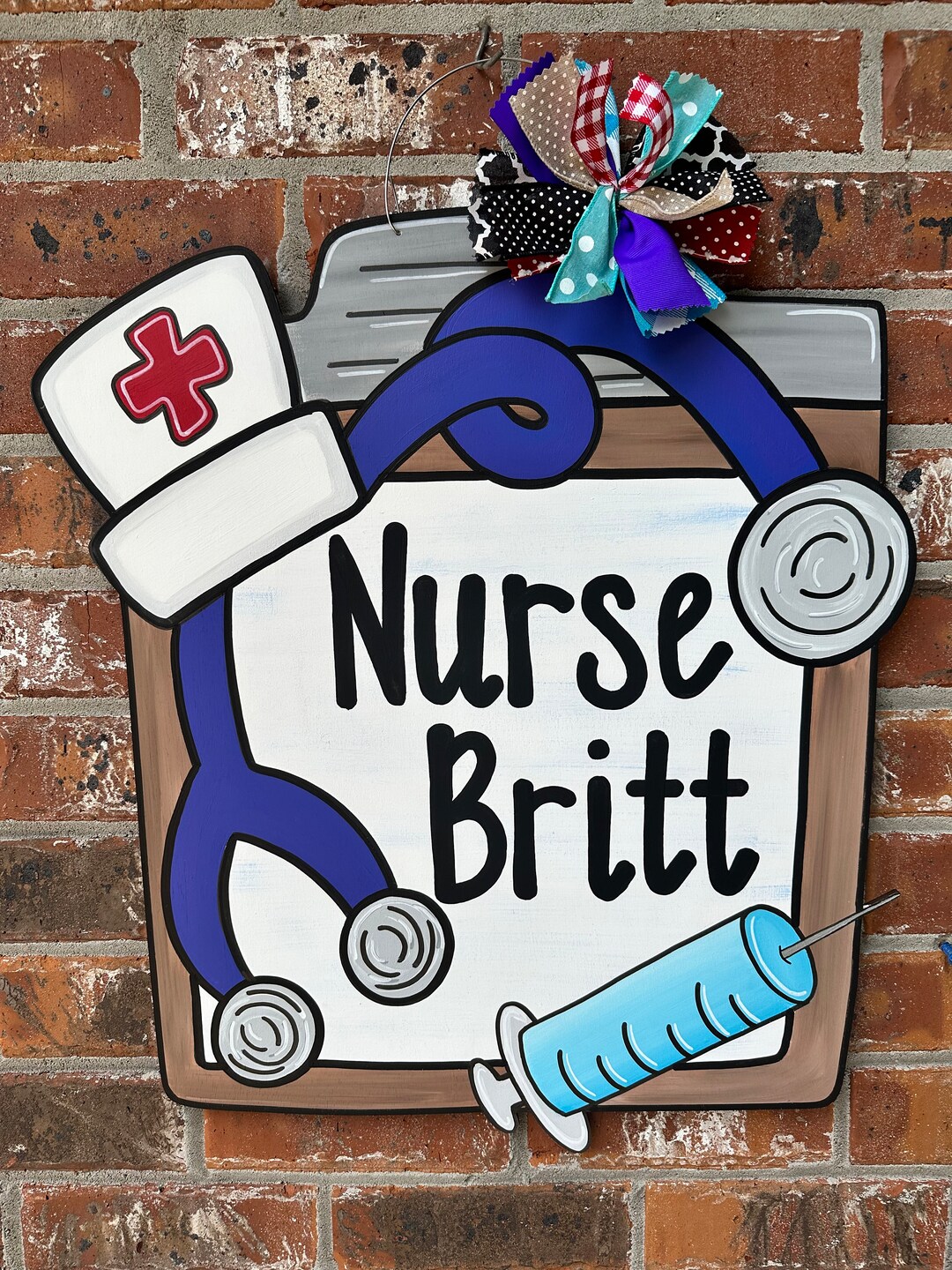 Nurse Door Hanger, Wooded Sign, Hospital Sign, Hand Painted, Healthcare ...